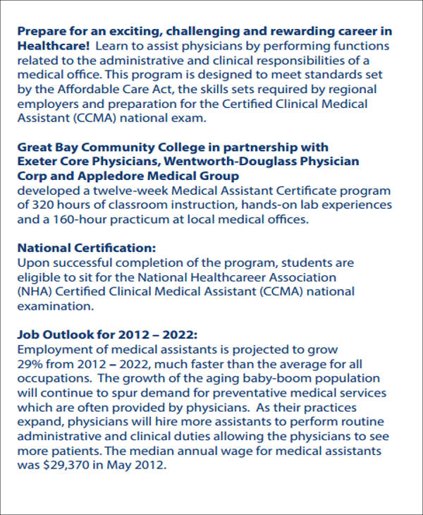 FREE 5 Sample Medical Assistant Certificates In MS Word PDF