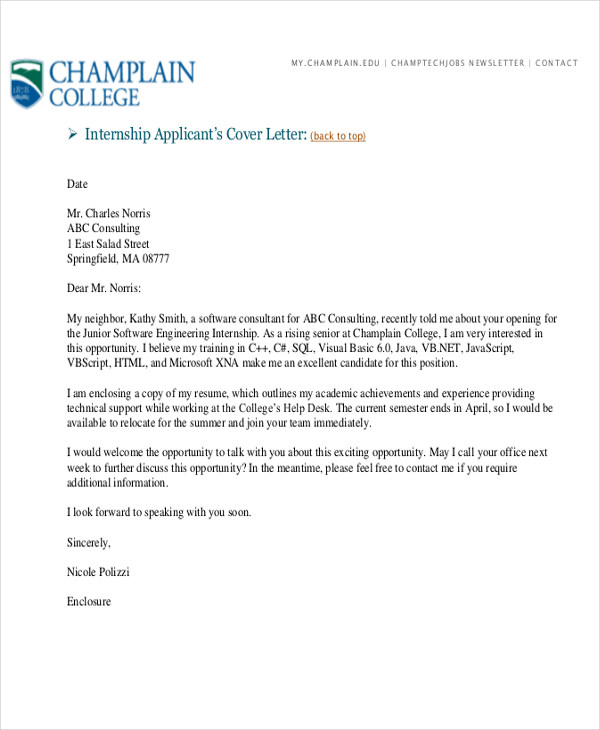 FREE 6 Cover Letter For Software Engineer In MS Word PDF