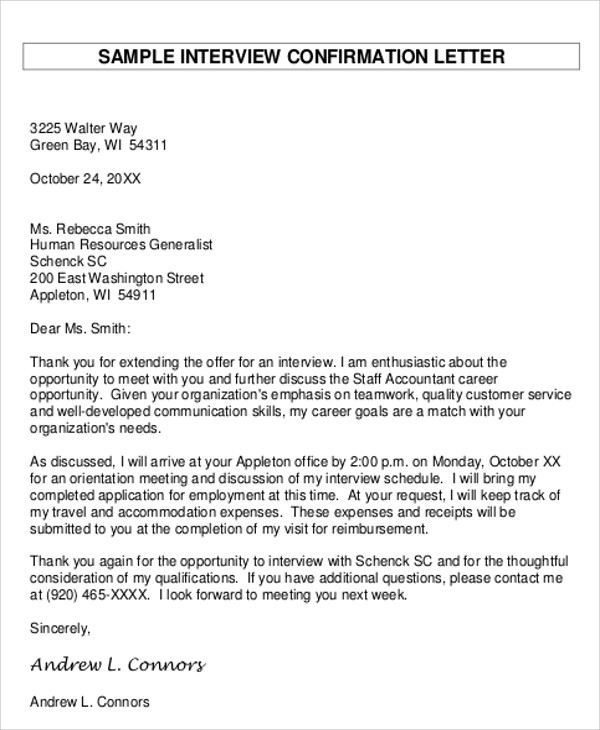 Letter Of Re For Interview Sample Templates Vrogue