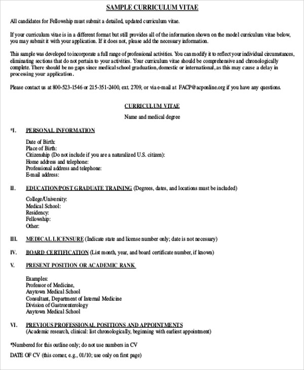 FREE 8 Medical Student CV Samples In MS Word PDF FREE 8 Medical Student CV Samples In MS Word PDF