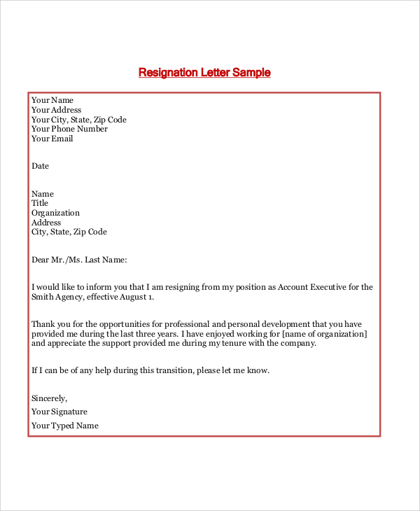 FREE 8 Sample Formal Letter Layout Templates In MS Word PDF
