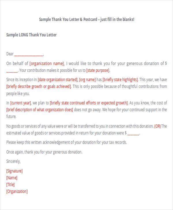 FREE 6 Sample Nonprofit Thank You Letter Templates In MS Word PDF FREE 6 Sample Nonprofit Thank You Letter Templates In MS Word PDF