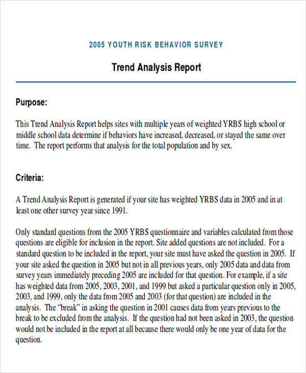 Trend Analysis Excel Template DocTemplates