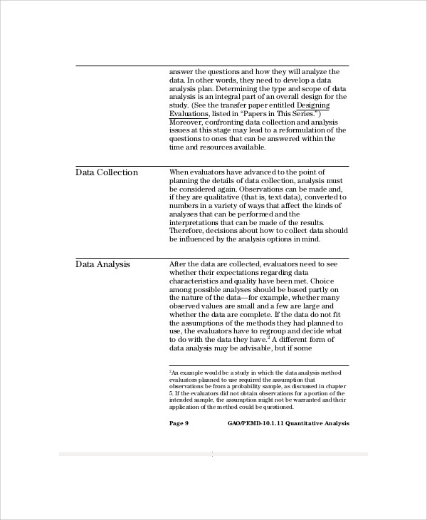 FREE 10 Sample Quantitative Analysis Templates In MS Word PDF