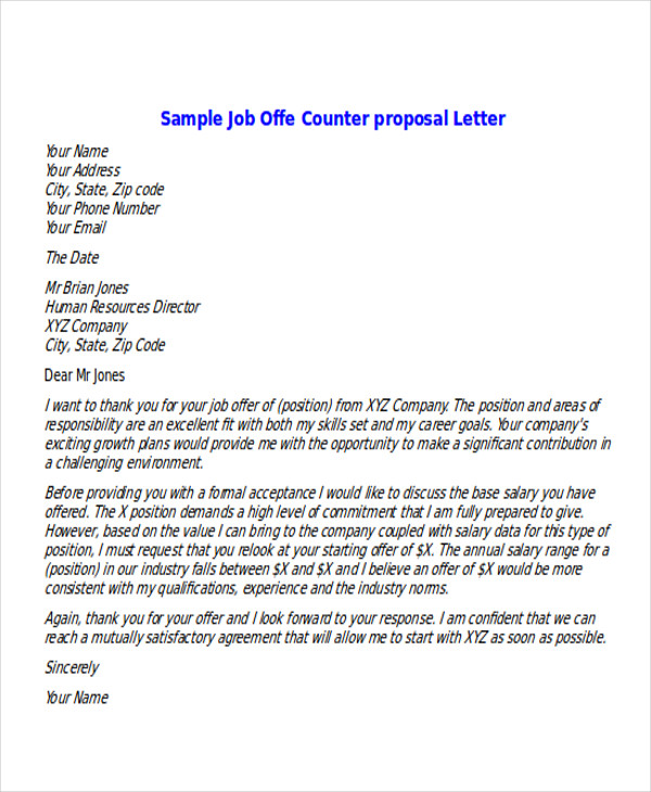 Counter Proposal Template