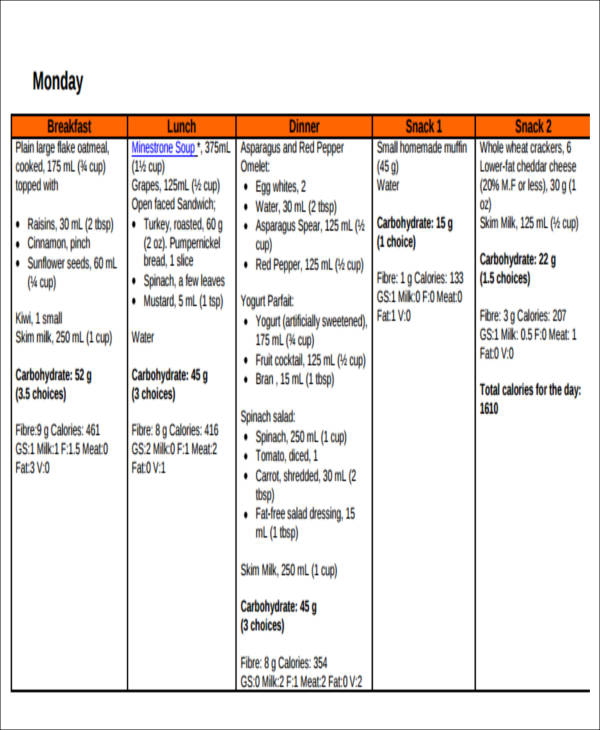 FREE 6 Printable Menu Planner Samples In MS Word PDF FREE 6 Printable Menu Planner Samples In MS Word PDF
