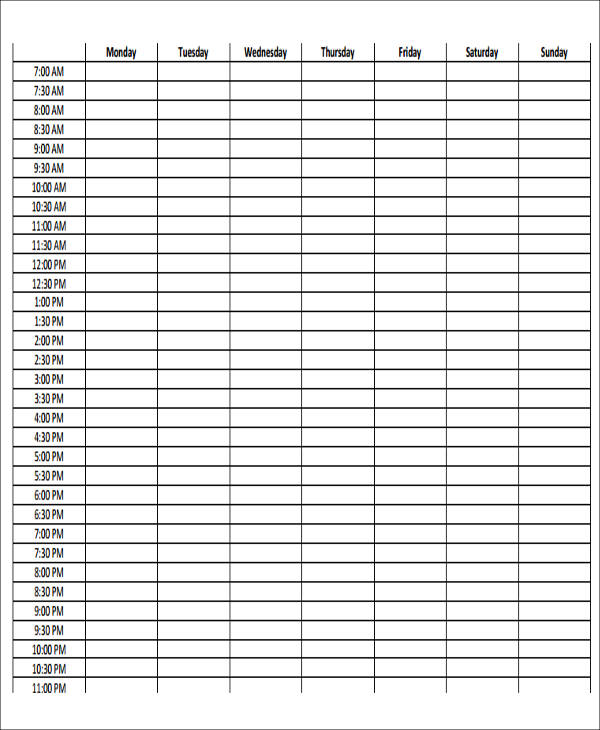 FREE 6 Sample Day Planner Templates In MS Word PDF