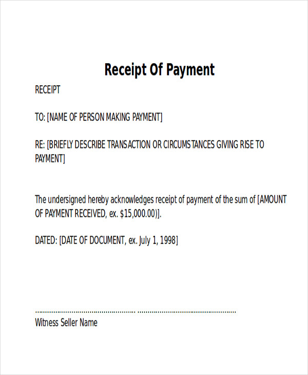 Template Letter Receipt Re Cheap Receipt Forms