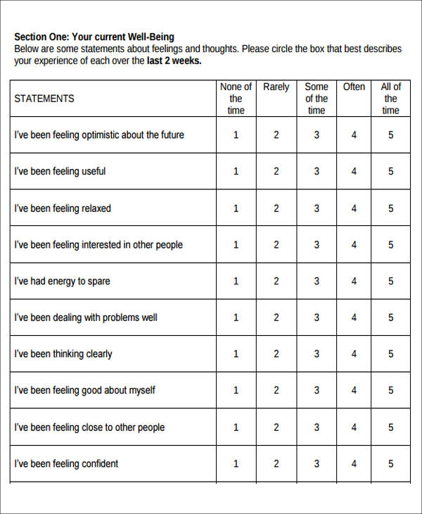 Free Mental Health Assessment Templates Printable Templates