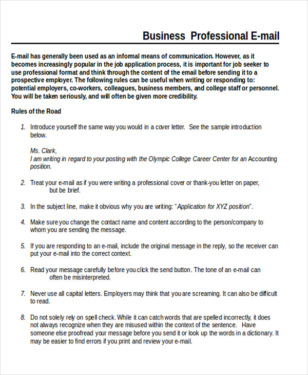 FREE 9 Sample Business Letter Samples In MS Word PDF