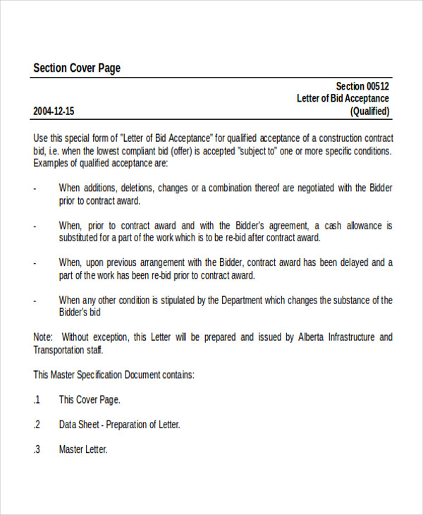 11 Proposal Acceptance Letter Template Free Word Excel PDF Formats Samples Examples