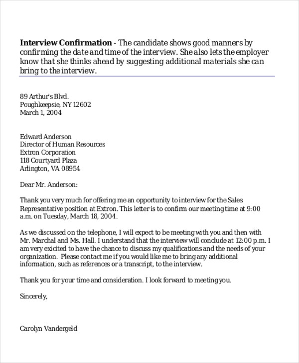 FREE 11 Sample Interview Appointment Letter Templates In PDF MS Word 