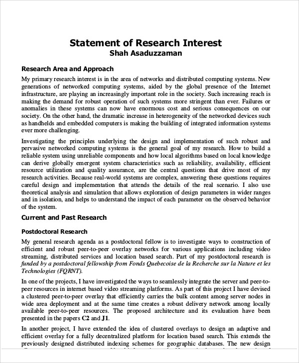 How To Write A Statement Of Interest For Phd CALROSIMU SITE