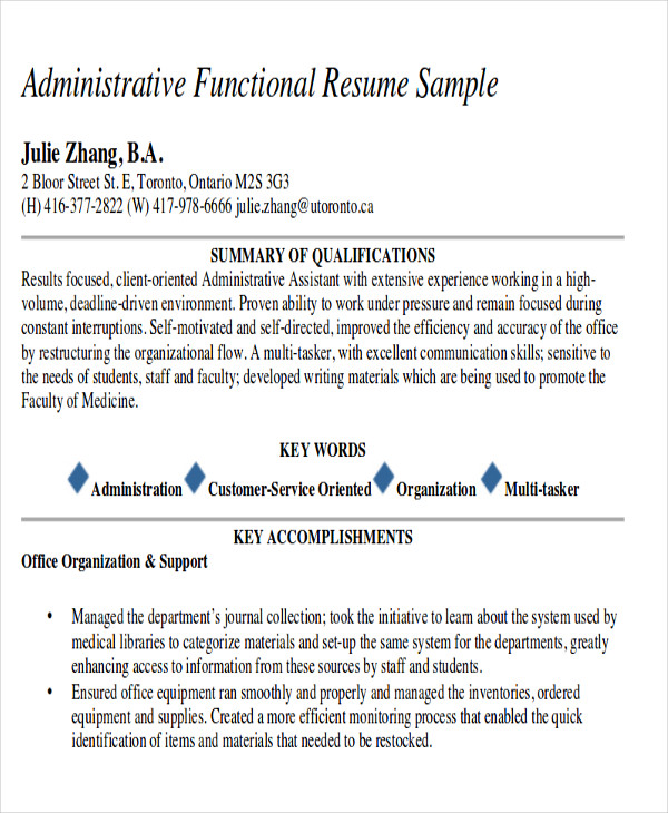 Executive Assistant Objectives Examples