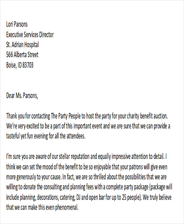 FREE 13 Sample Event Proposal Letter Templates In MS Word Google 