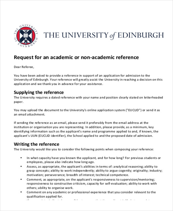 FREE 7 Sample Reference Letter For Student In PDF MS Word