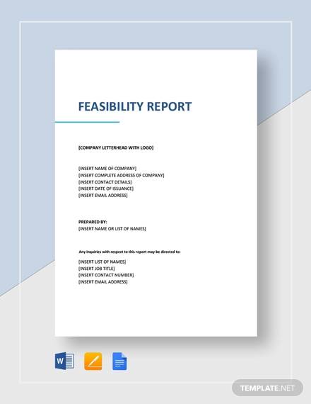 FREE 15 Sample Feasibility Reports In MS Word PDF Google Docs PDF