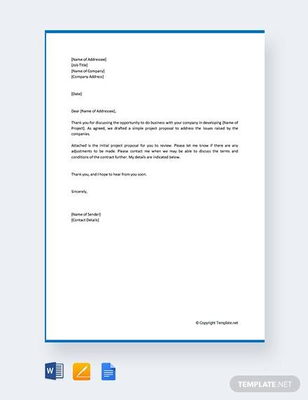 Project Proposal Letter