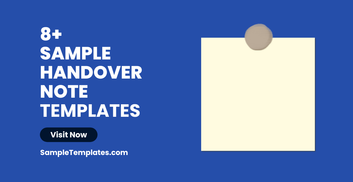 FREE 8+ Handover Note Templates in PDF | MS Word | Excel
