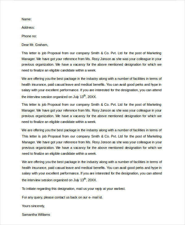 New Position Proposal Template Sample Professional Template