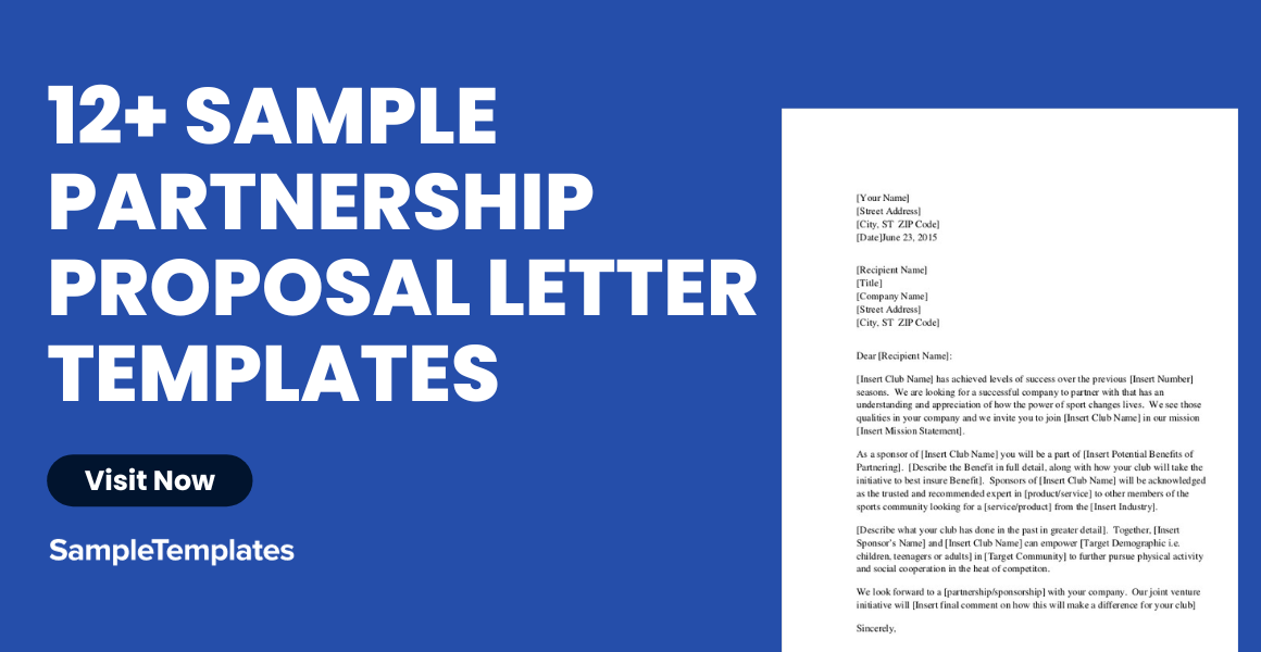 FREE 12+ Sample Partnership Proposal Letter Templates in PDF | MS Word ...