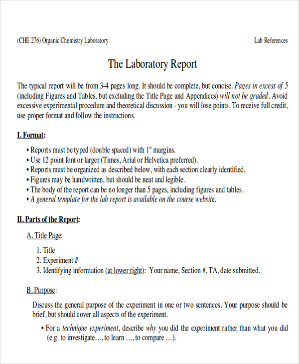 FREE 12 Lab Reports In PDF Google Docs MS Word Apple Pages