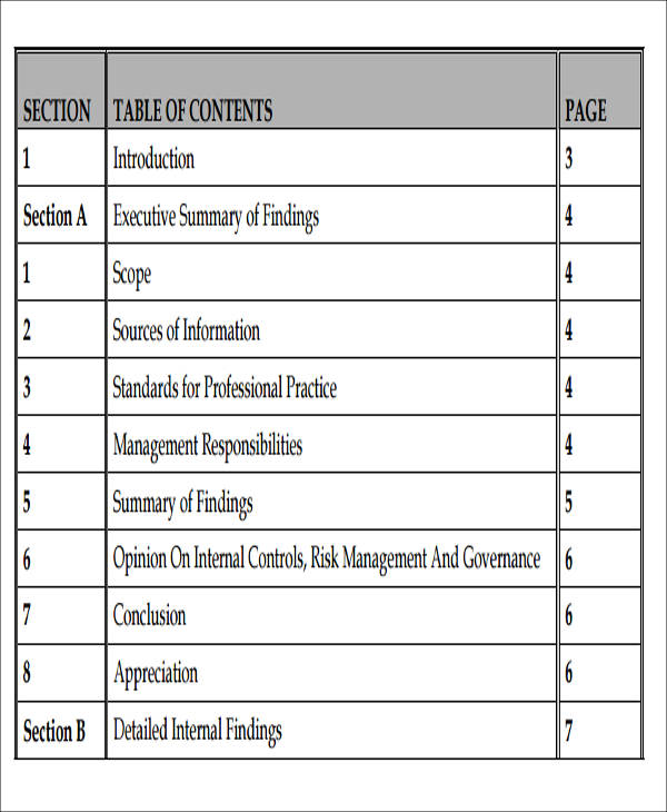FREE 17 Sample Internal Audit Reports In MS Word PDF Pages