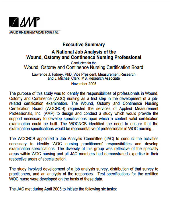 FREE 10 Sample Job Analysis Reports In PDF MS Word Google Docs Pages