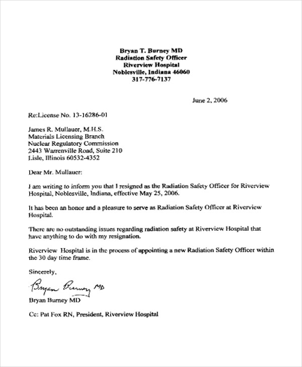 FREE 30 Resignation Letter Formats Templates In PDF MS Word
