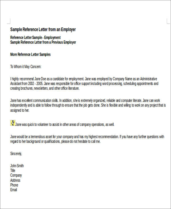 How To Write A Personal Recommendation Letter For A Job Job Retro