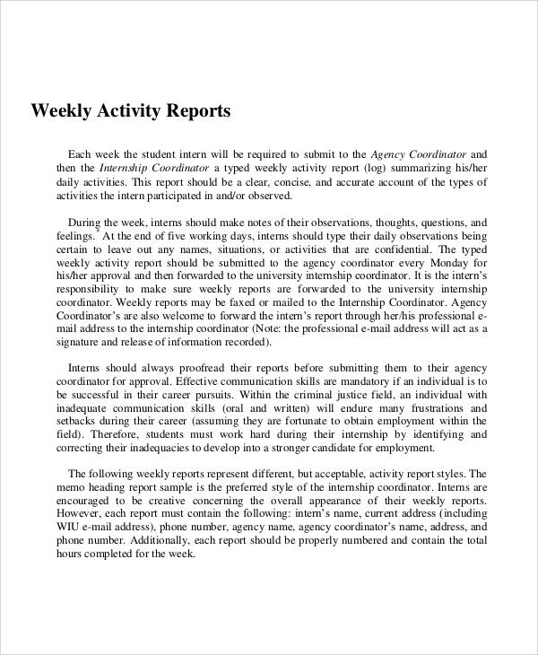 FREE 20 Sample Activity Reports In PDF Apple Pages MS Word Google Docs