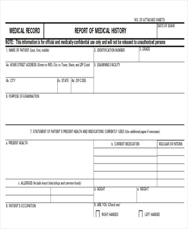 FREE 20 Sample Medical Reports In PDF MS Word