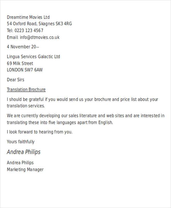 FREE 29 Business Letter Templates In PDF MS Word