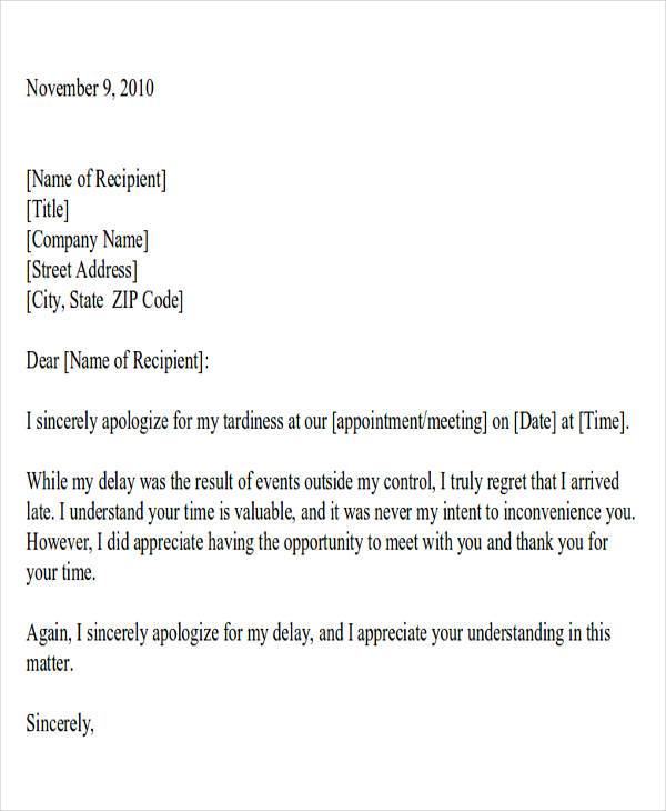 Apology Letter Example For Being Late Letter Samples Vrogue co