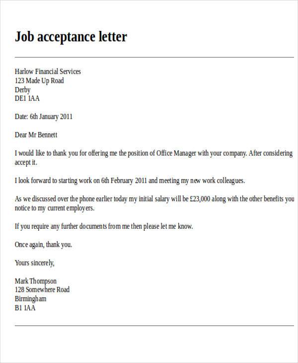 FREE 28 Job Letter Templates In PDF MS Word
