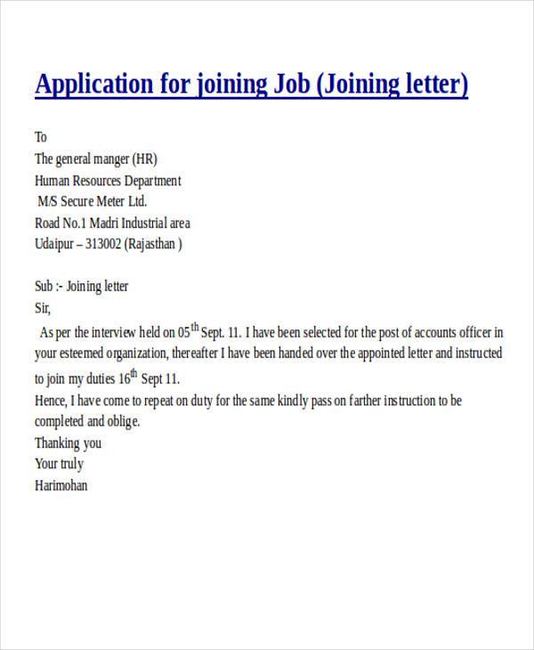 FREE 28 Job Letter Templates In PDF MS Word
