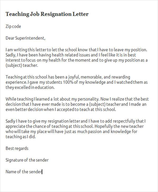 Best Job Resignation Letter Sample Resignation Letter