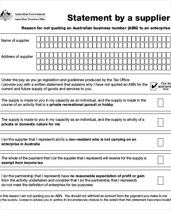 FREE 46 Statement Forms In MS Word PDF