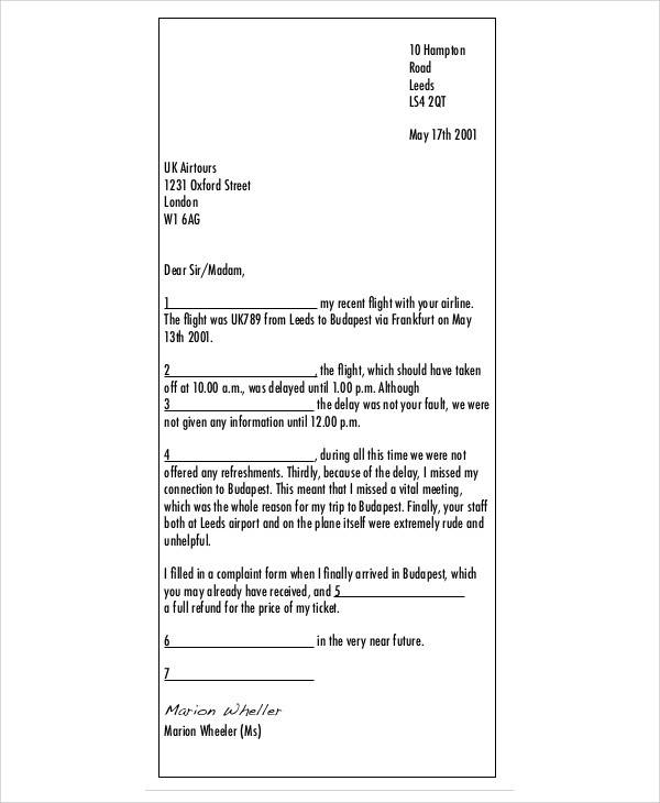 FREE 56 Complaint Letter Samples In MS Word Pages Google Docs PDF FREE 56 Complaint Letter Samples In MS Word Pages Google Docs PDF