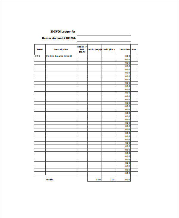 FREE 14 Accounting Forms In Excel