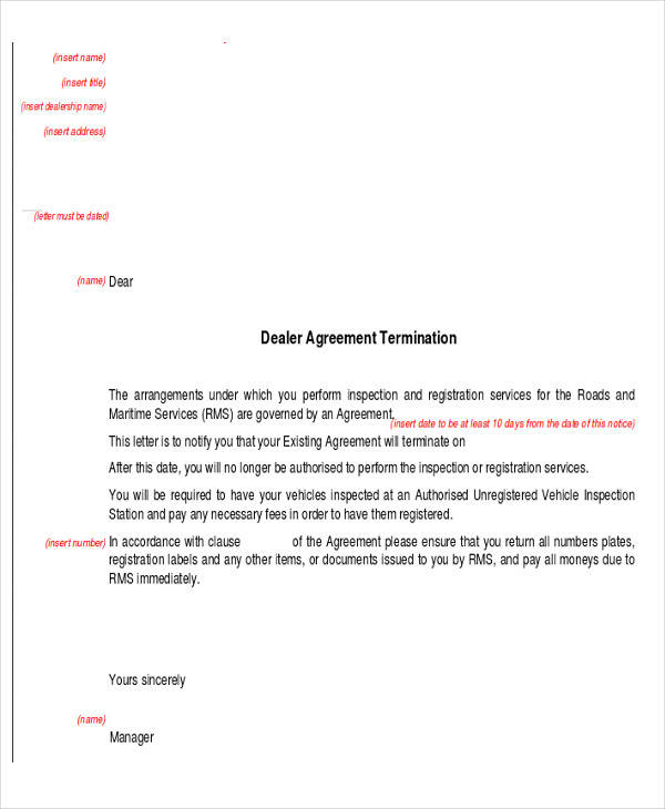 FREE 29 Termination Letter Templates In PDF MS Word