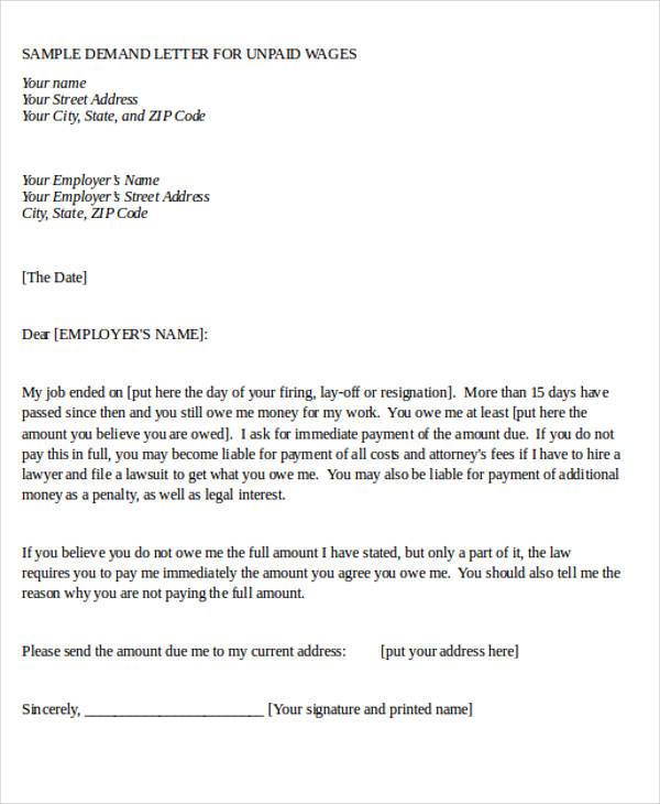 80 Free Download Sample Letter Of Complaint For Unpaid Wages Wages 