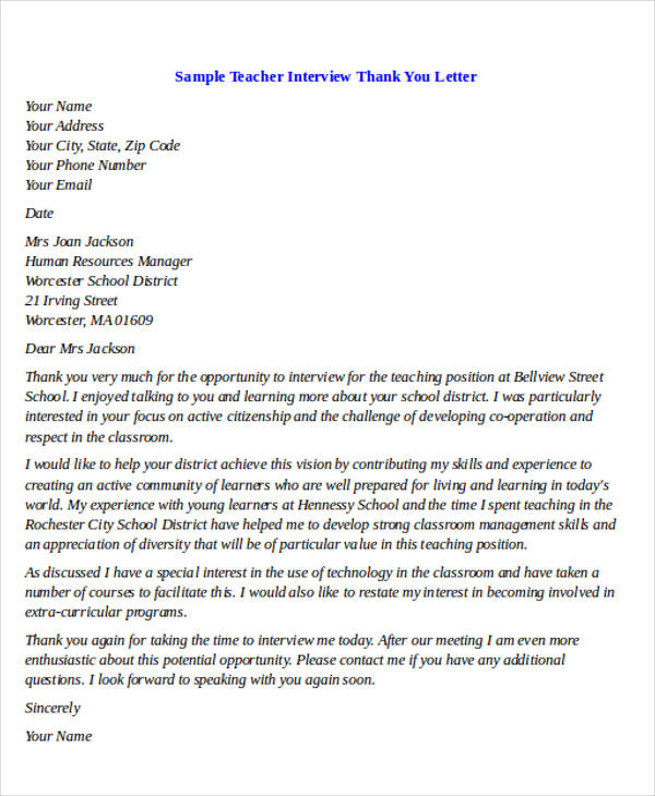 Glory Info About Teacher Interview Thank You Email Example Registered Glory Info About Teacher Interview Thank You Email Example Registered