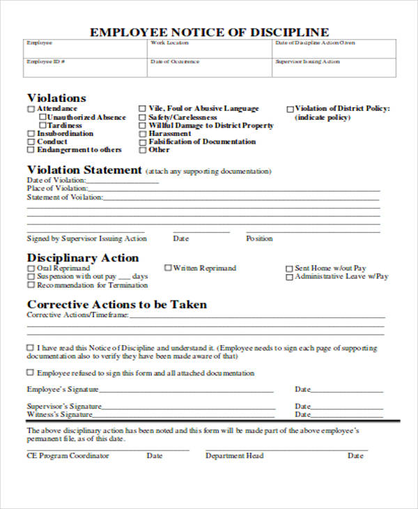 FREE 36 Notice Forms In PDF