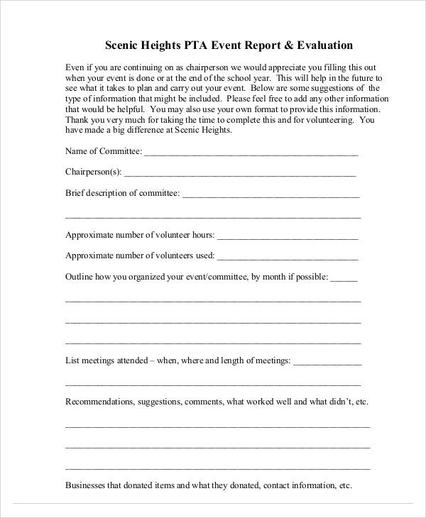 FREE 15 Sample Evaluation Reports In PDF MS Word Apple Pages