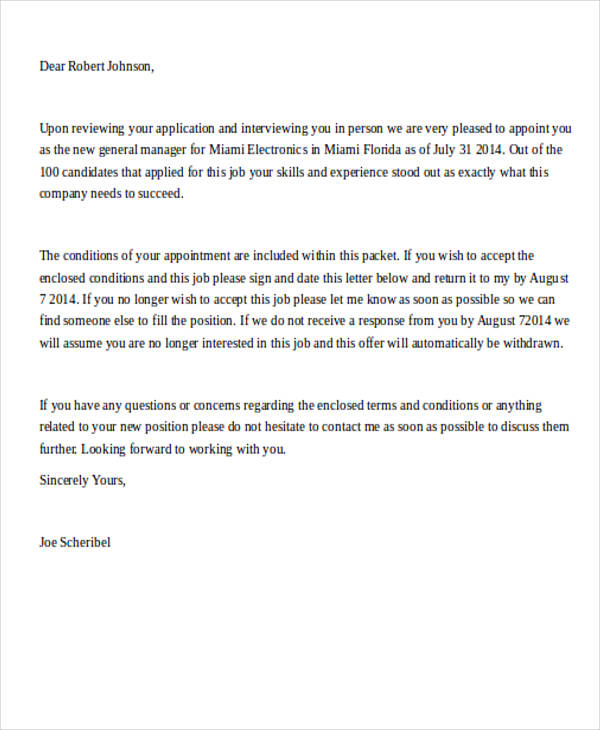 Appointment Letter Template Singapore - Design Talk