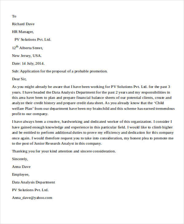 FREE 11 Sample Job Proposal Letter Templates In PDF MS Word