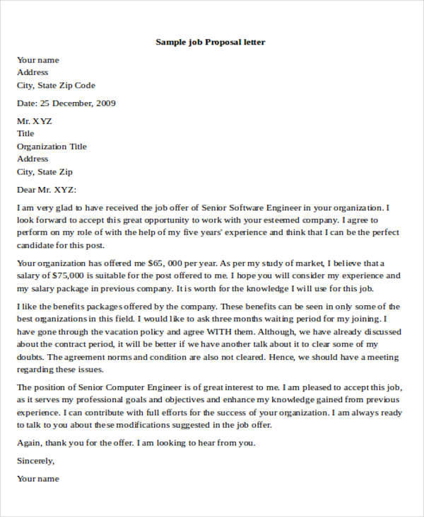 Example Of Proposal Letter Database Letter Template Collection