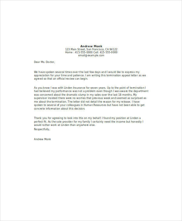 Not Eligible For Rehire Sample Letter For Your Needs Letter Template 