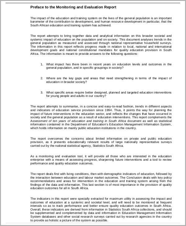 FREE 15 Sample Evaluation Reports In PDF MS Word Apple Pages